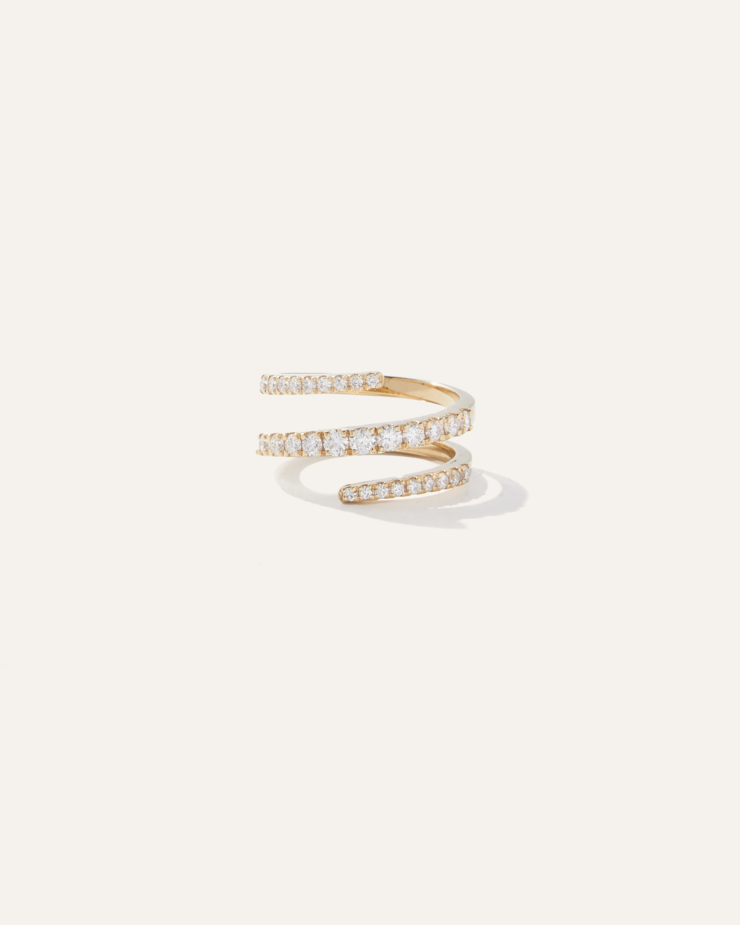 Quince Women's 14k Gold Diamond Spiral Ring In Yellow Gold | ModeSens