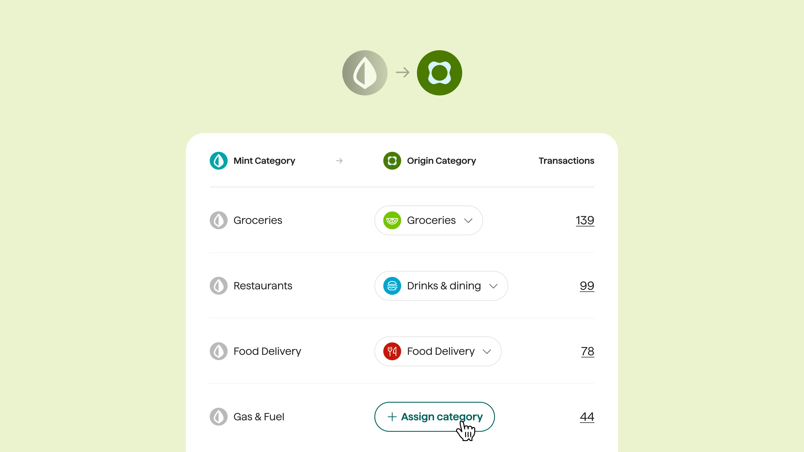 New Spending Features from Origin