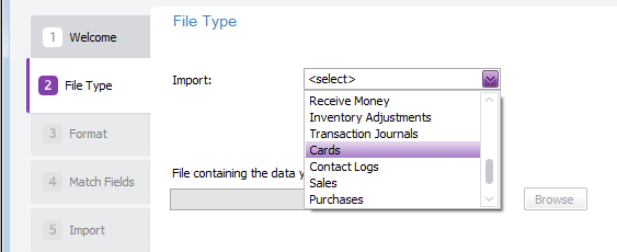 Importing data