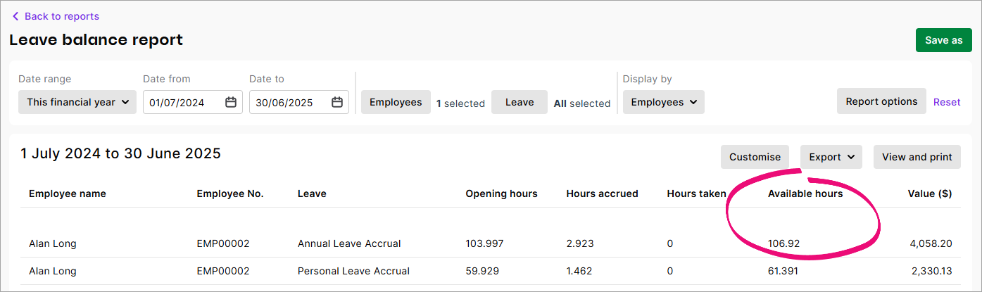 Changing an employee from full time, part time or casual