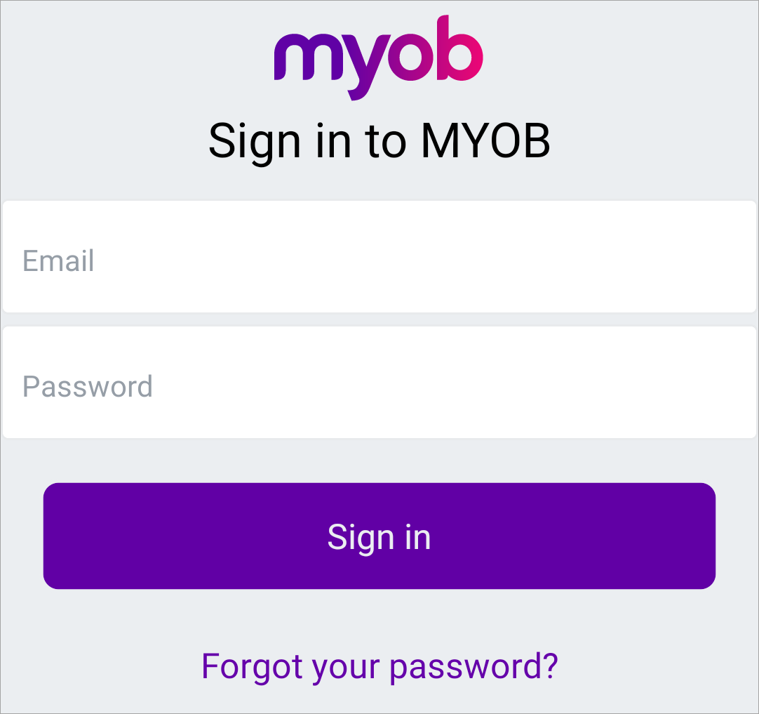 Using the MYOB Invoice app