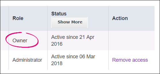 Invite an online administrator