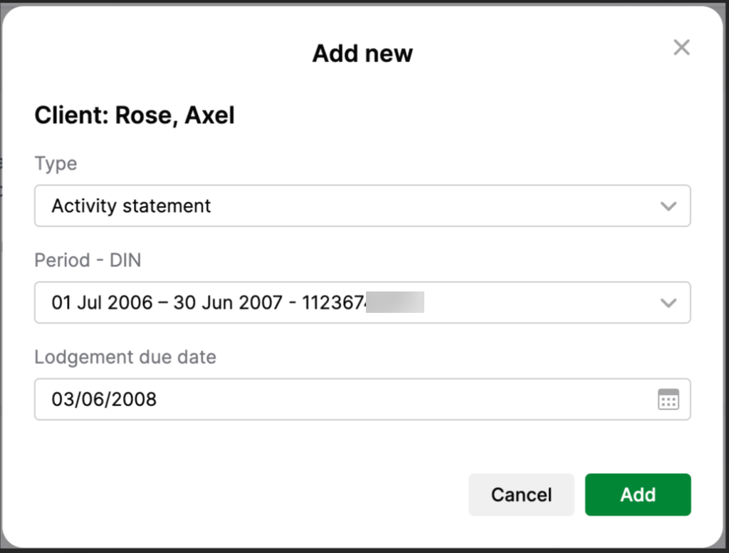 Adding or deleting an activity statement manually