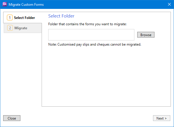 Upgrade task - migrating personalised forms