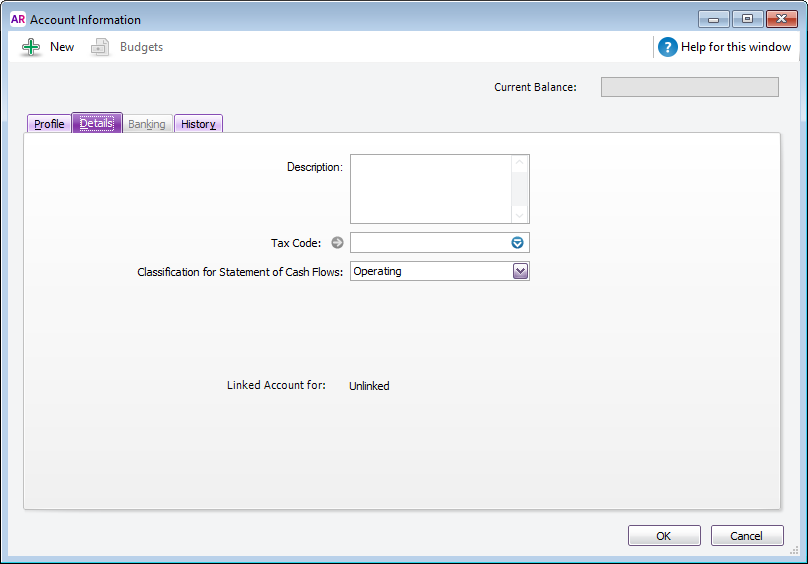 Customise your accounts list