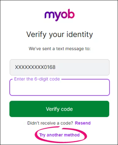 Using your recovery code