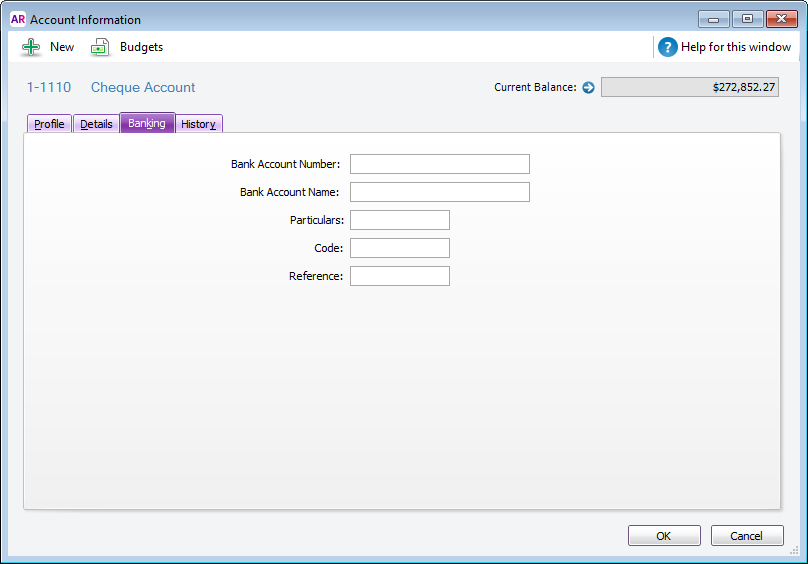 1. Record your bank account details