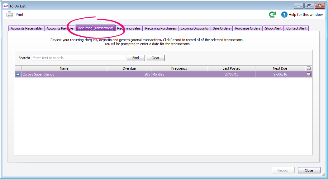 Recording Recurring Transactions