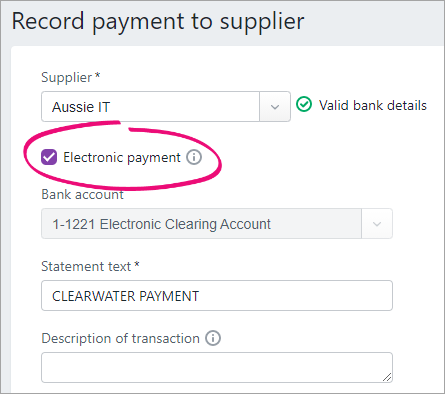 Making electronic payments