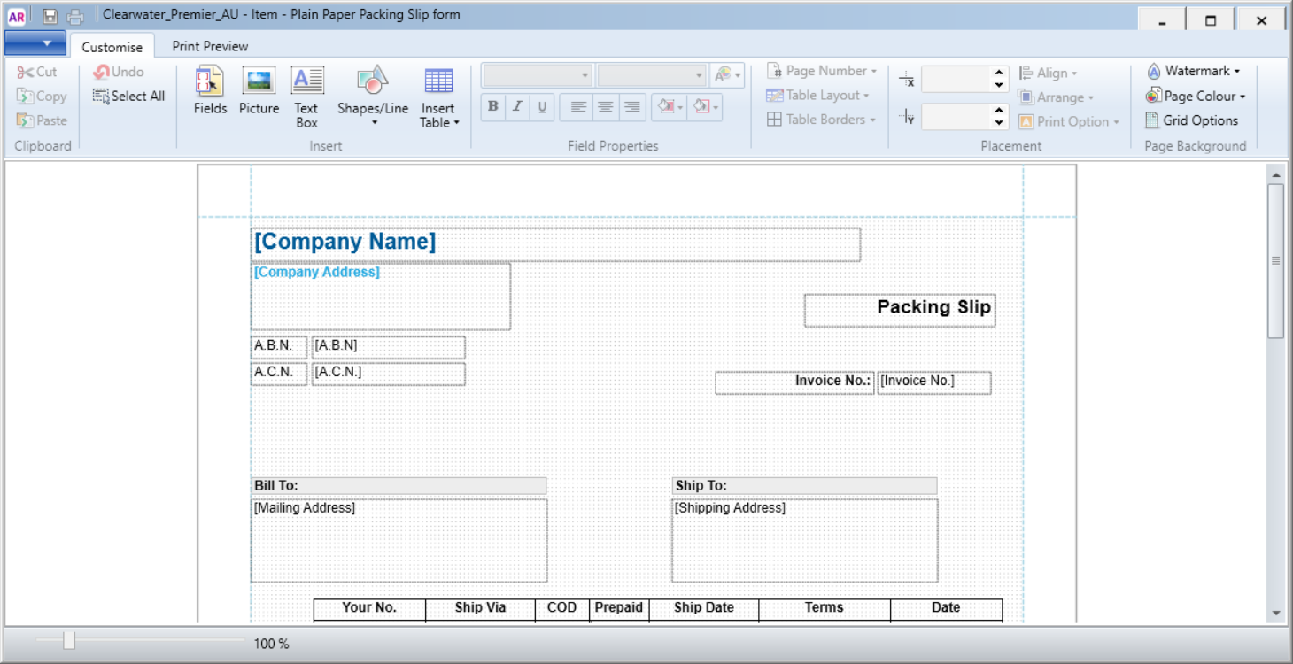 Packing slips and delivery dockets