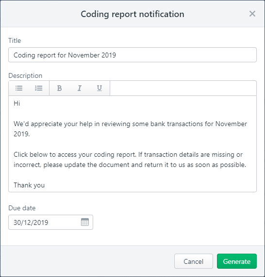 Generate coding reports