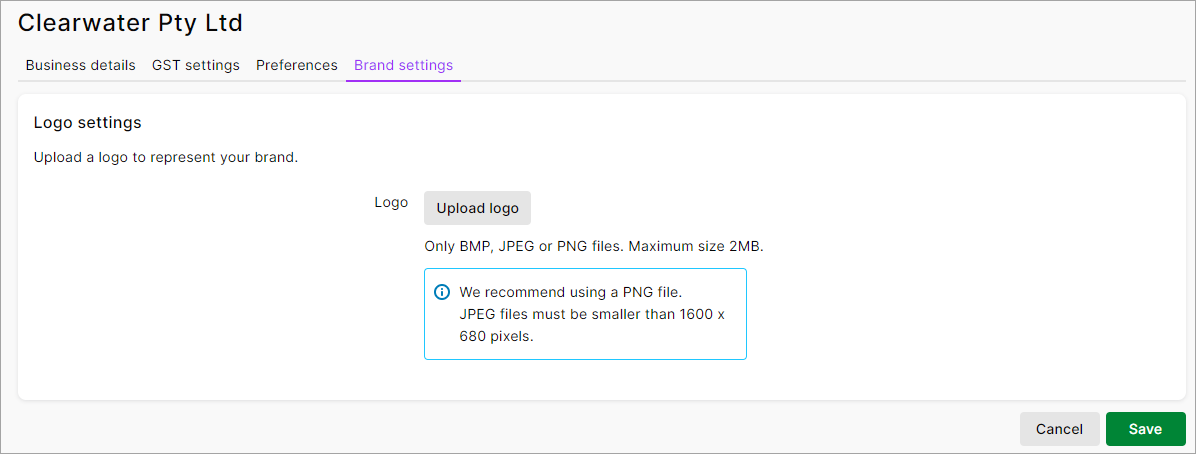 Adding your business logo to pay slips