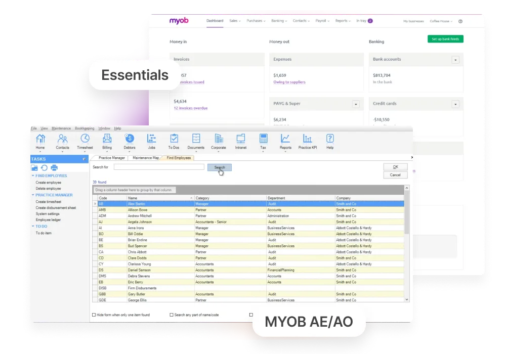 Support for other MYOB software - MYOB Support