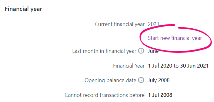 Changing the last month of your financial year