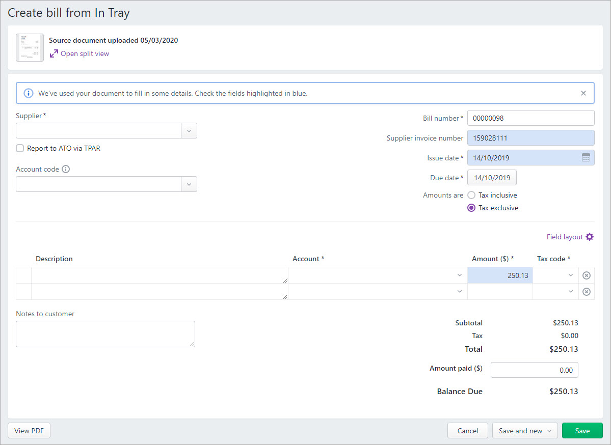 Upload your first supplier invoice