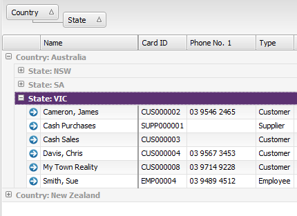 Group columns in the Cards List
