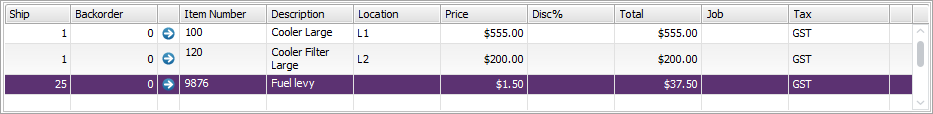 Adding a fuel levy to invoices