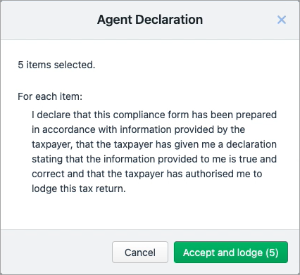 Lodging a tax return