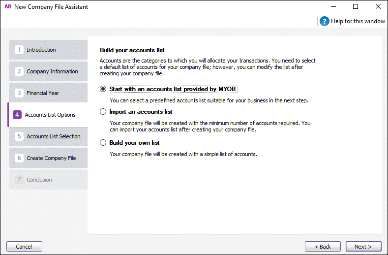 Create a company file