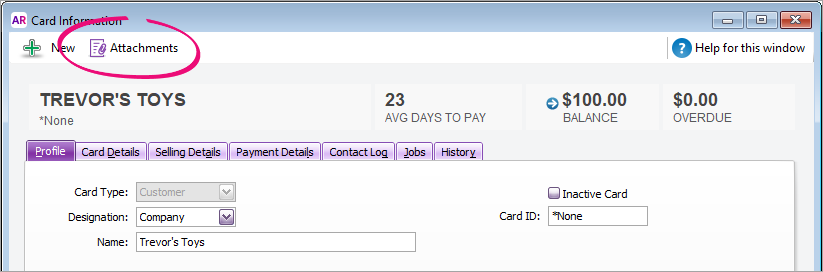 Attaching documents to your cards