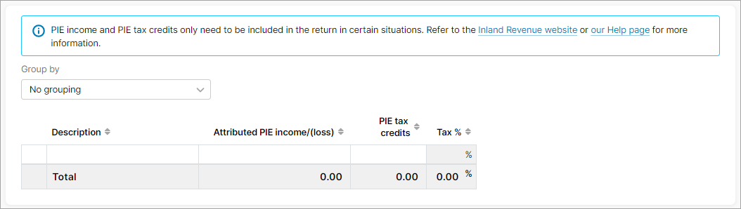 Portfolio investment entity (PIE) income in tax returns