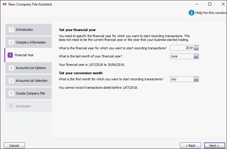 Create a company file