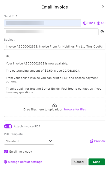 Email, SMS or print sales