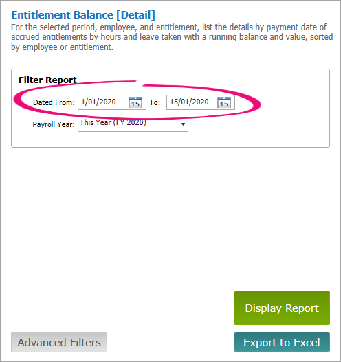 2. Determine any outstanding entitlements