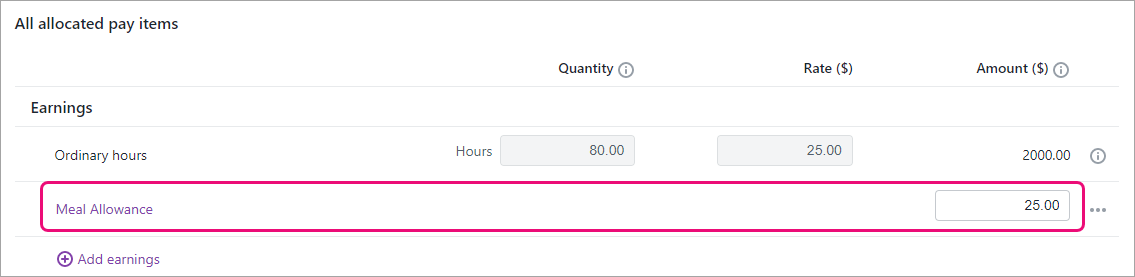 Allowances and extra payments