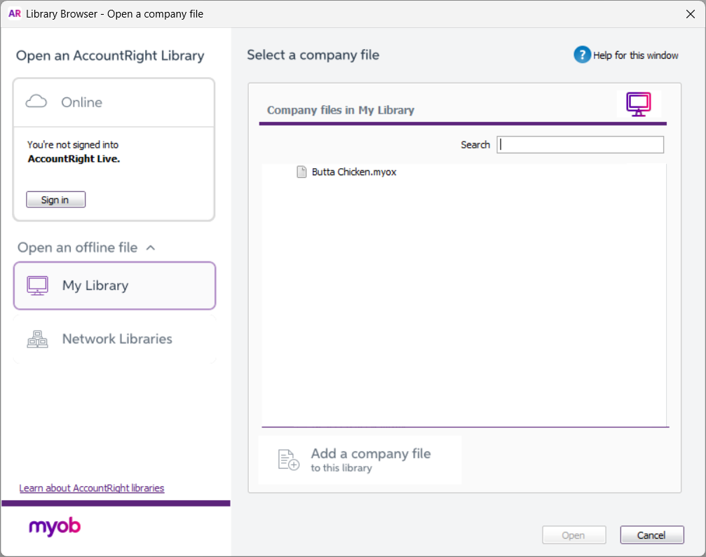 Put your company file online
