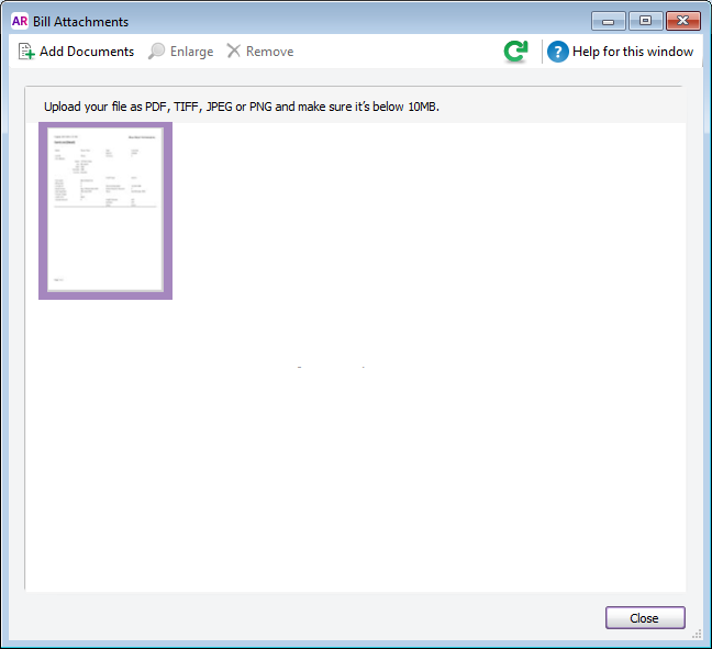 Attaching documents to purchase transactions