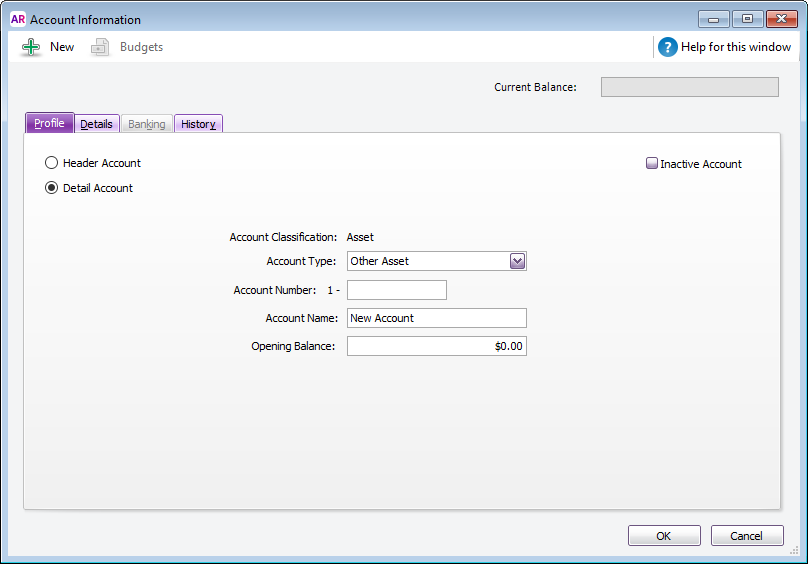 Customise your accounts list