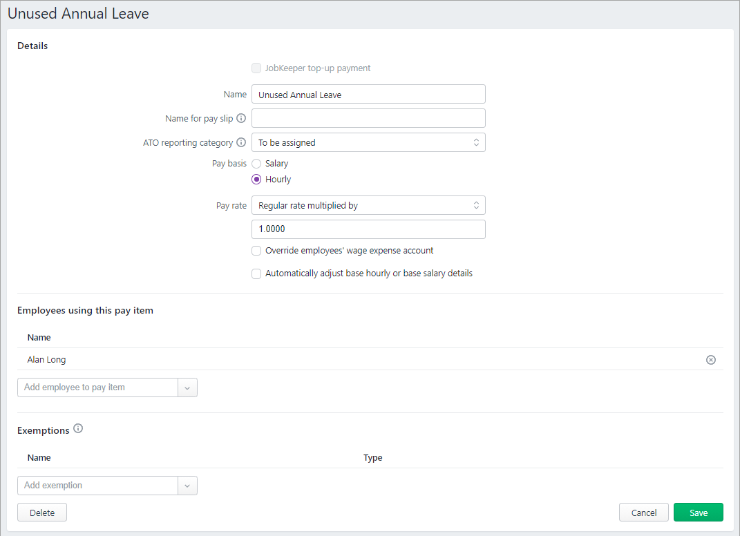 Processing a final pay
