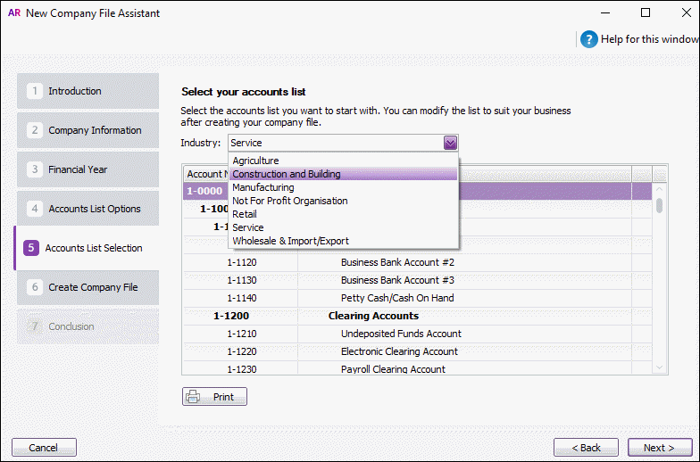 Create a company file