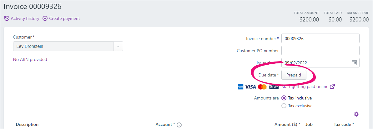 Setting up invoice reminders
