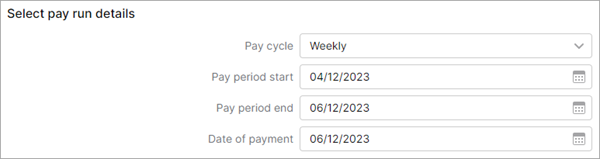 Processing a final pay