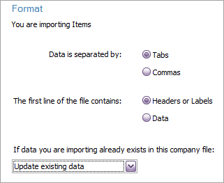 Using an import template
