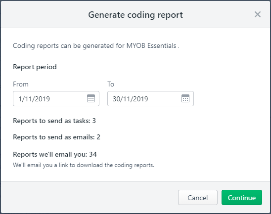 Generate coding reports