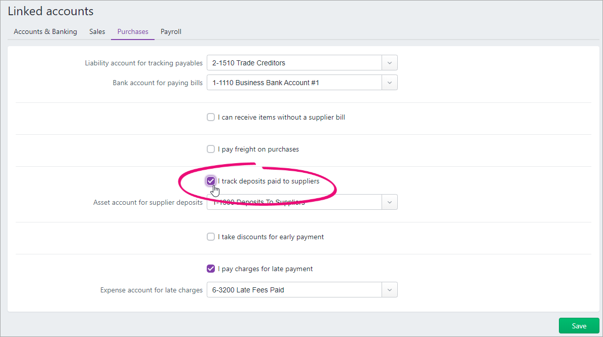 Managing linked accounts