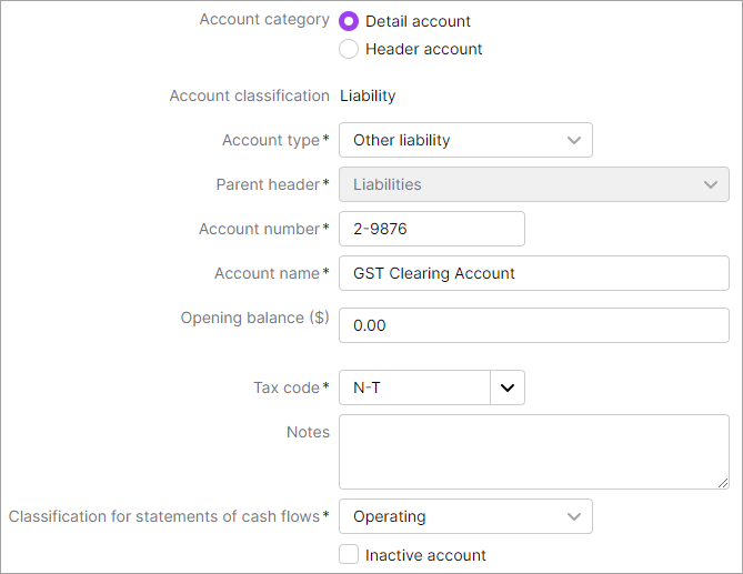 Automatically calculating GST in a budget