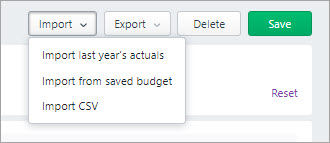 Working with CSV budget files