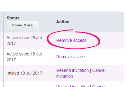 Remove user access