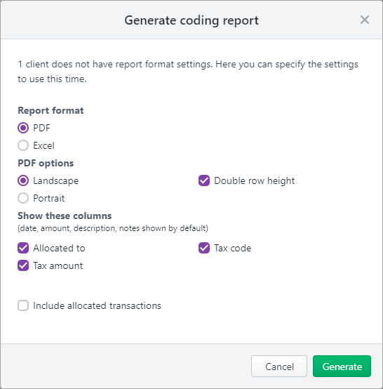 Generate coding reports
