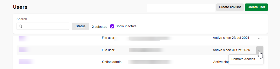 Remove user access