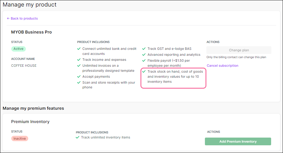 Add Premium Inventory