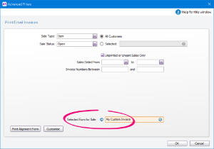 Save a personalised form