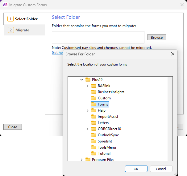 Upgrade task - migrating personalised forms