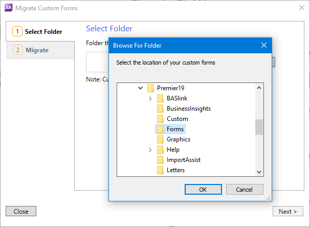 Upgrade task - migrating personalised forms
