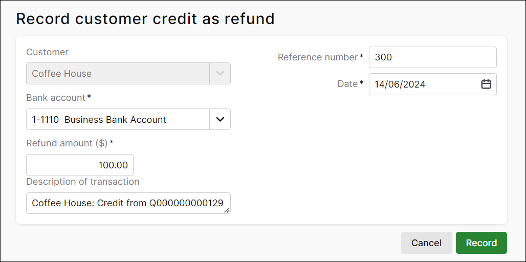Settling customer credits