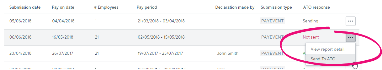 Send Single Touch Payroll reports after processing payroll